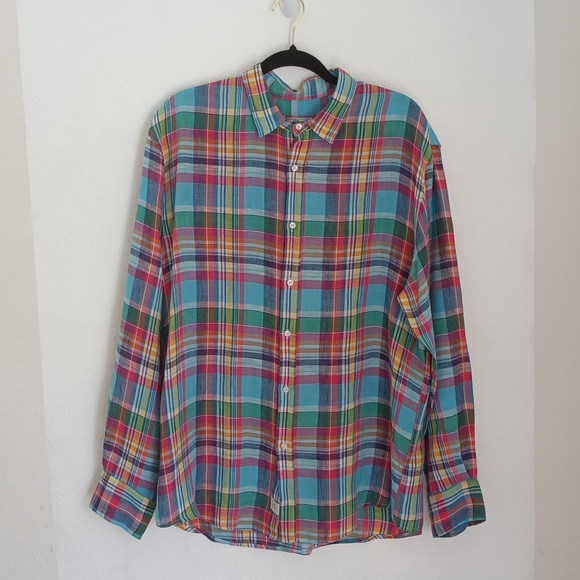 Frank & Eileen | Shirts | Frank Eileen Mens Linen Paul Plaid Button ...